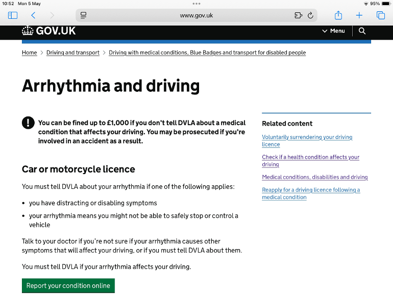 AFib and DVLA Notification - Atrial Fibrillati...