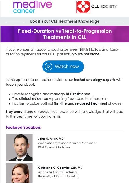 Fixed-Duration vs Treat-to-Progression Treatme... - CLL Support